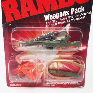 Vintage 1986 80s Coleco Rambo Weapons Pack 0836 for Action Figures ...