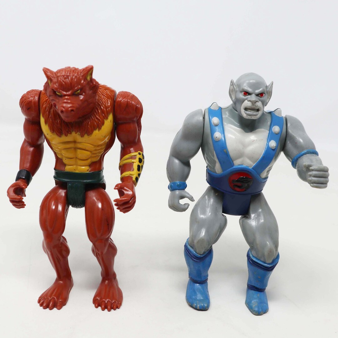 Vintage 1985 80s LJN Toys Thundercats Jackalman & Panthro Action ...