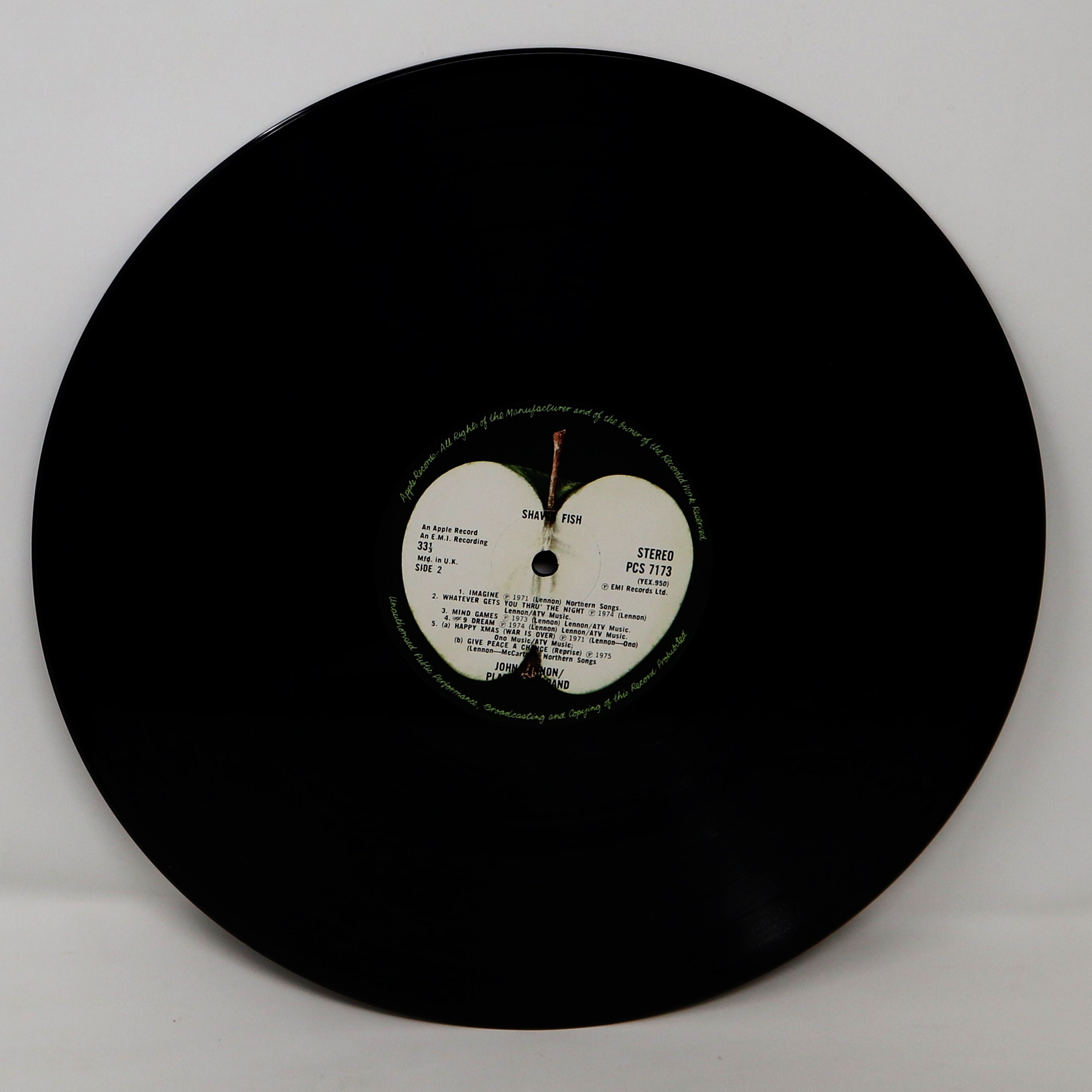 Vintage 1975 70s Apple Records Lennon Plastic Ono Band - Shaved Fish 12 ...