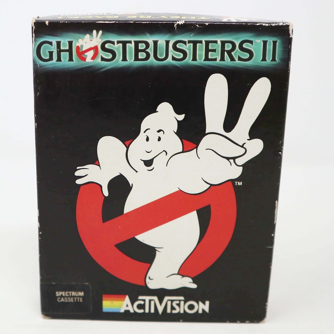 Vintage 1989 80s Spectrum Ghostbusters II 2 Cassette Tape Video Game ...