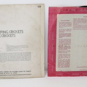 Vintage 1971 70s Coral the Crickets - the "chirping" Crickets 12" LP ...