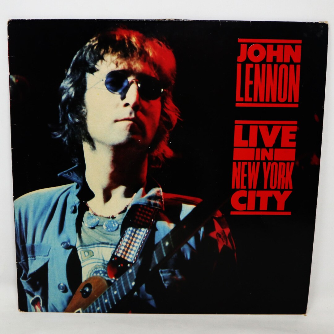Vintage 1986 80s EMI Parlophone Records John Lennon - Live in New York City 12" LP Album Vinyl ...