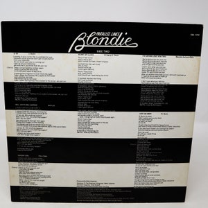 Vintage 1978 70s Chrysalis Blondie - Parallel Lines UK 12" LP Album ...