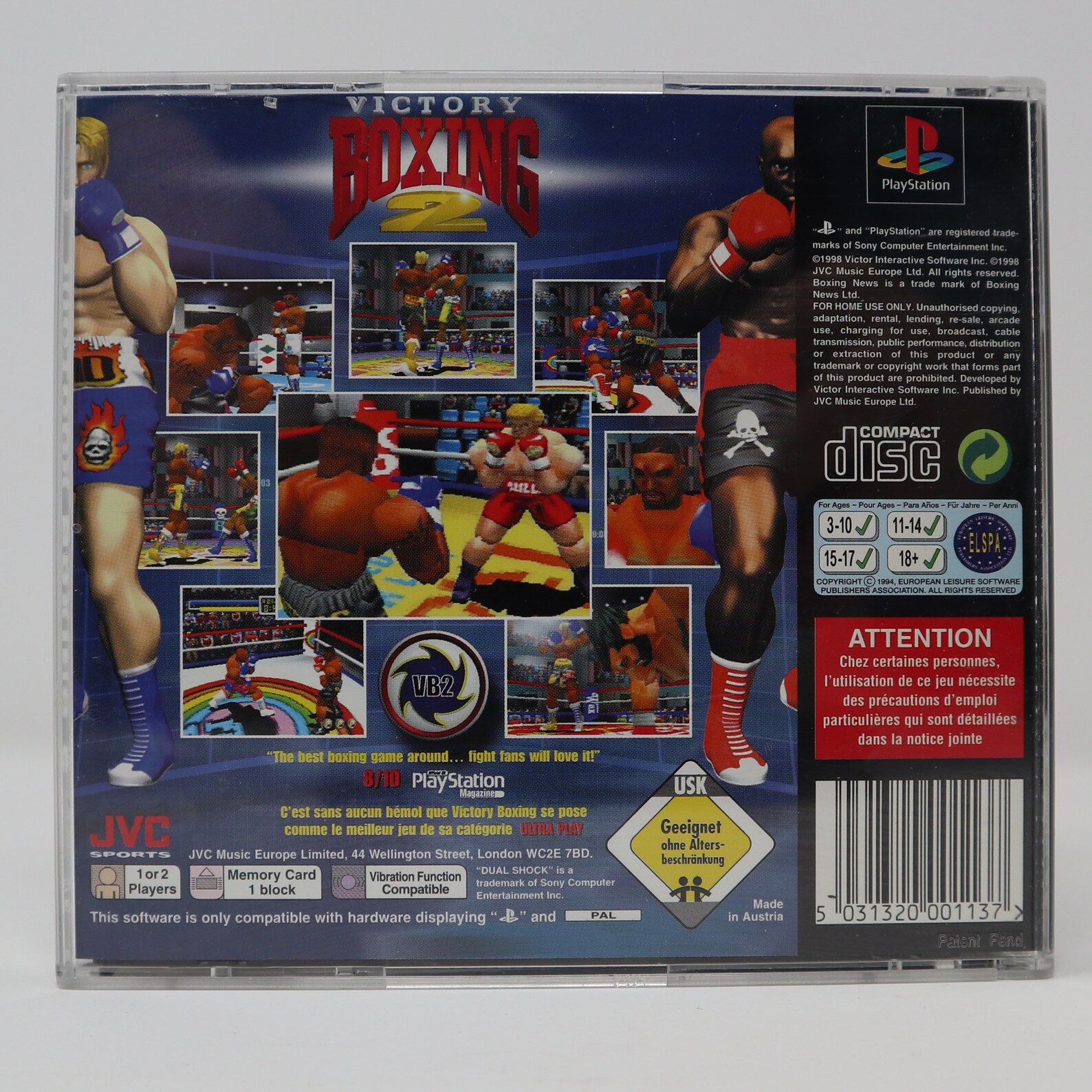 Vintage 1998 90s Playstation 1 PS1 Victory Boxing 2 Video Game | Etsy