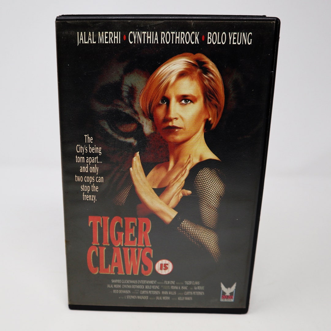 Vintage 1992 90s Tiger Claws VHS Video Home System Tape Rare Big Box ...