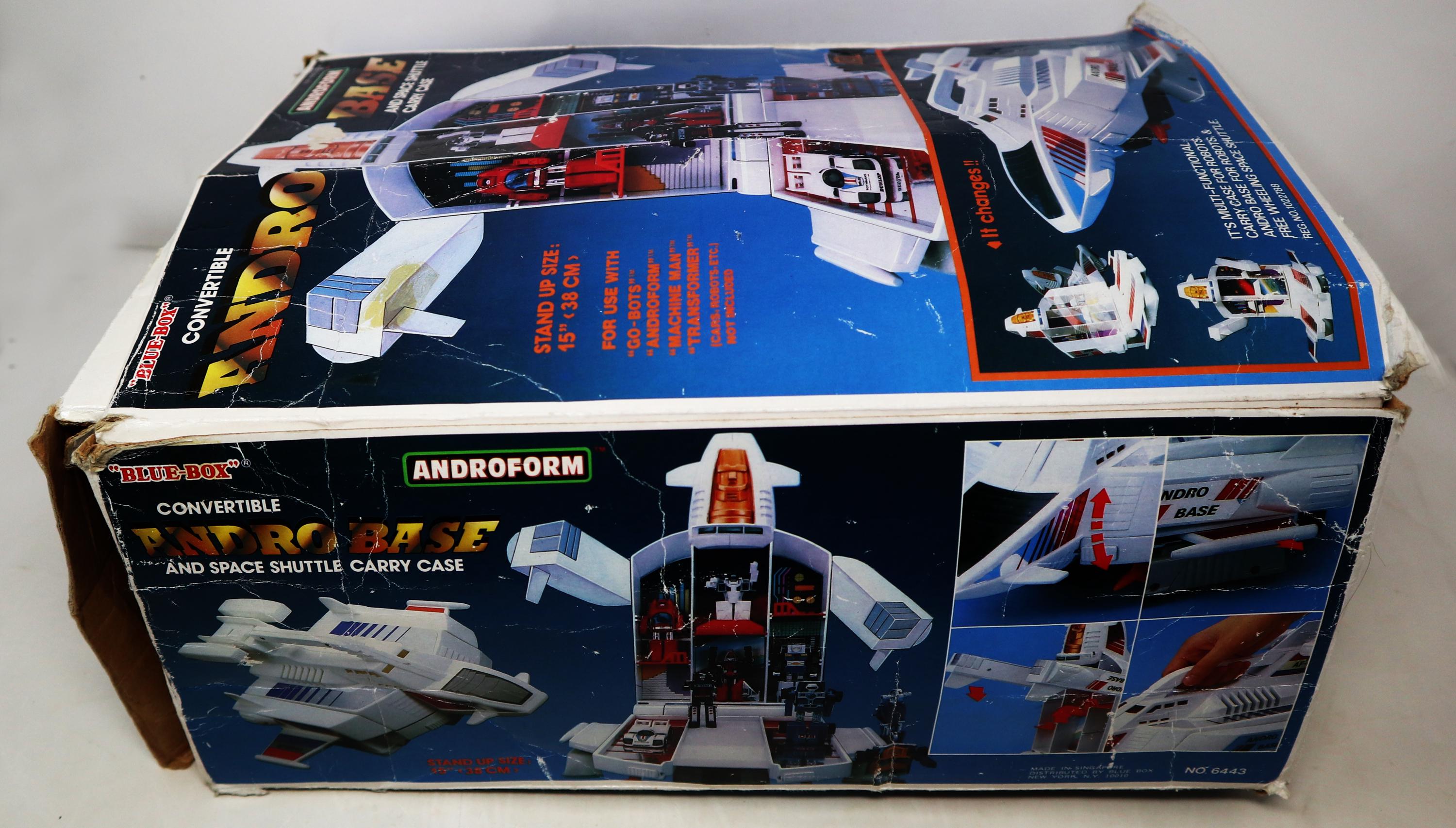 Vintage Blue-box Gobots (go Bots) Andro Base and Space Shuttle Carry ...