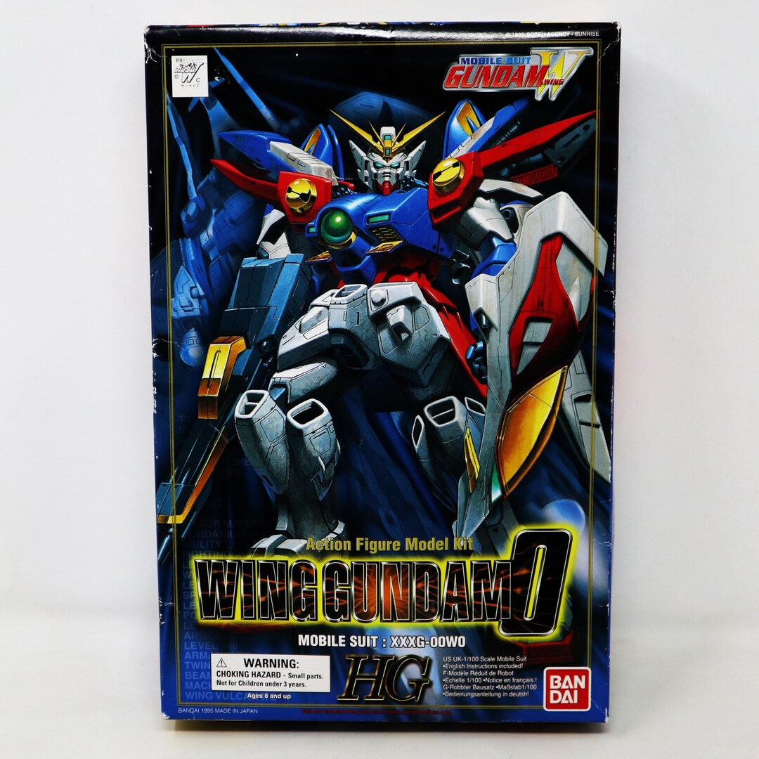 Vintage 1995 90s Bandai Wing Gundam 0 Zero Mobile Suit XXXG-00W0 1/100 ...