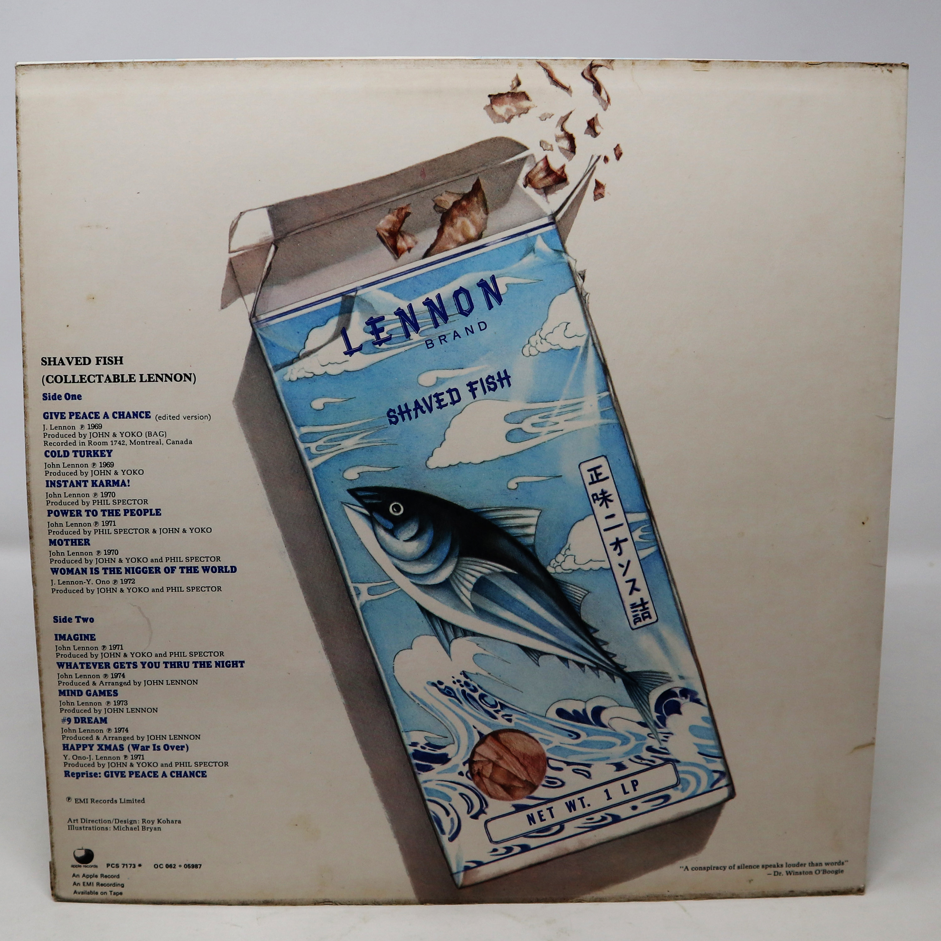Vintage 1975 70s Apple Records Lennon Plastic Ono Band - Shaved Fish 12 ...