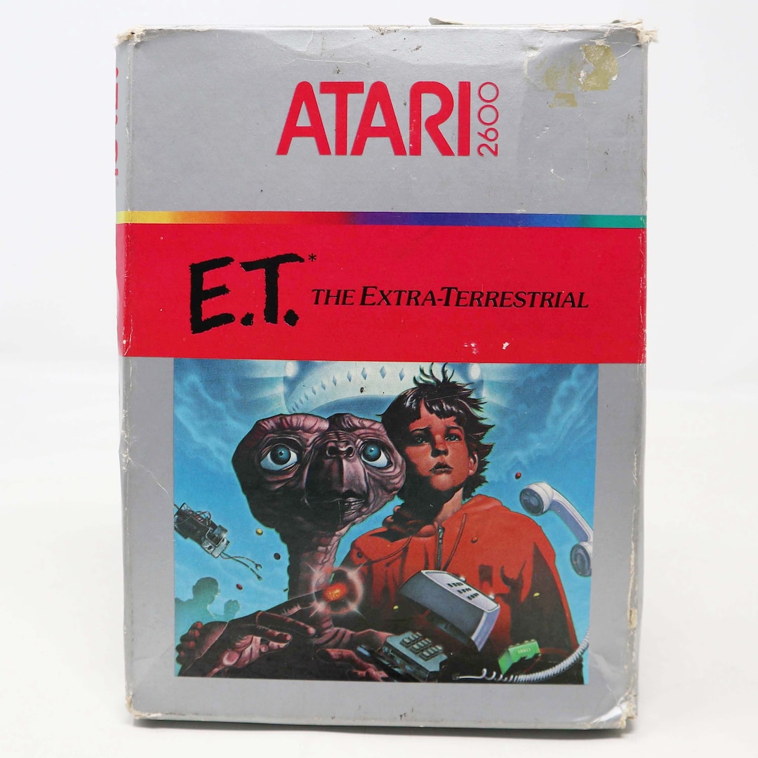 Vintage 1982 80s Atari 2600 E.T. the Extra-terrestrial Video Game ...