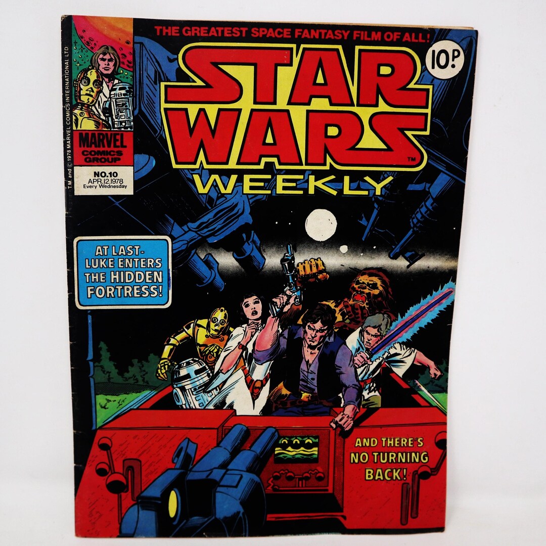 Vintage 1978 70s Marvel Comics Group Star Wars Weekly Comic Book No. 10 ...