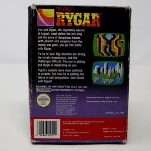 Vintage 1990 90s Nintendo Entertainment System NES Tecmo Rygar ...