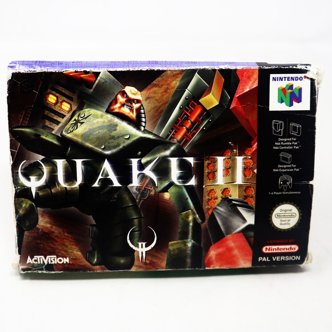Vintage 1999 90s Nintendo 64 N64 Quake II 2 Cartridge Video Game Boxed ...