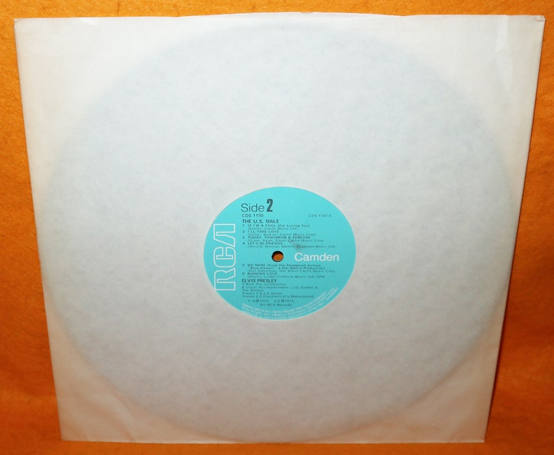 Vintage 1975 70s RCA Camden Elvis Presley - the U.S. Male 12" LP Album ...