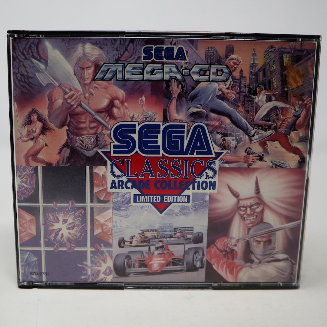 Vintage 1992 90s Sega Mega-cd System Sega Classics Arcade Collection Limited Edition Compact ...