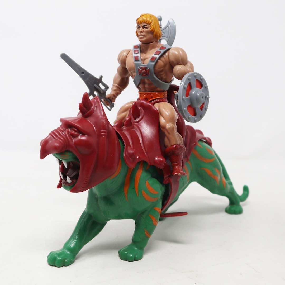 Vintage 1981 80s Mattel MOTU Masters of the Universe He-man Battle Cat ...