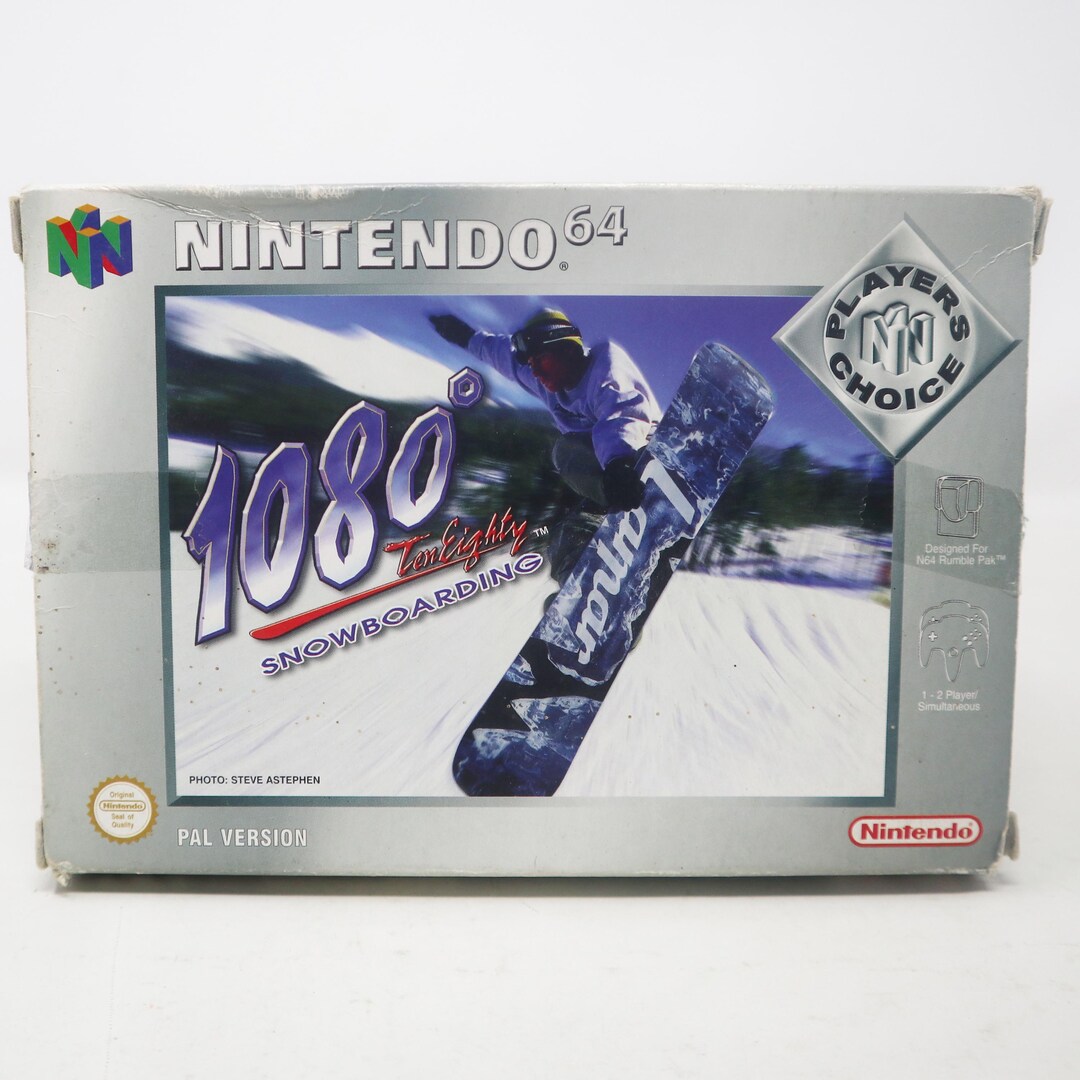 Vintage 1998 90s Nintendo 64 N64 1080 Ten Eighty Snowboarding Video ...