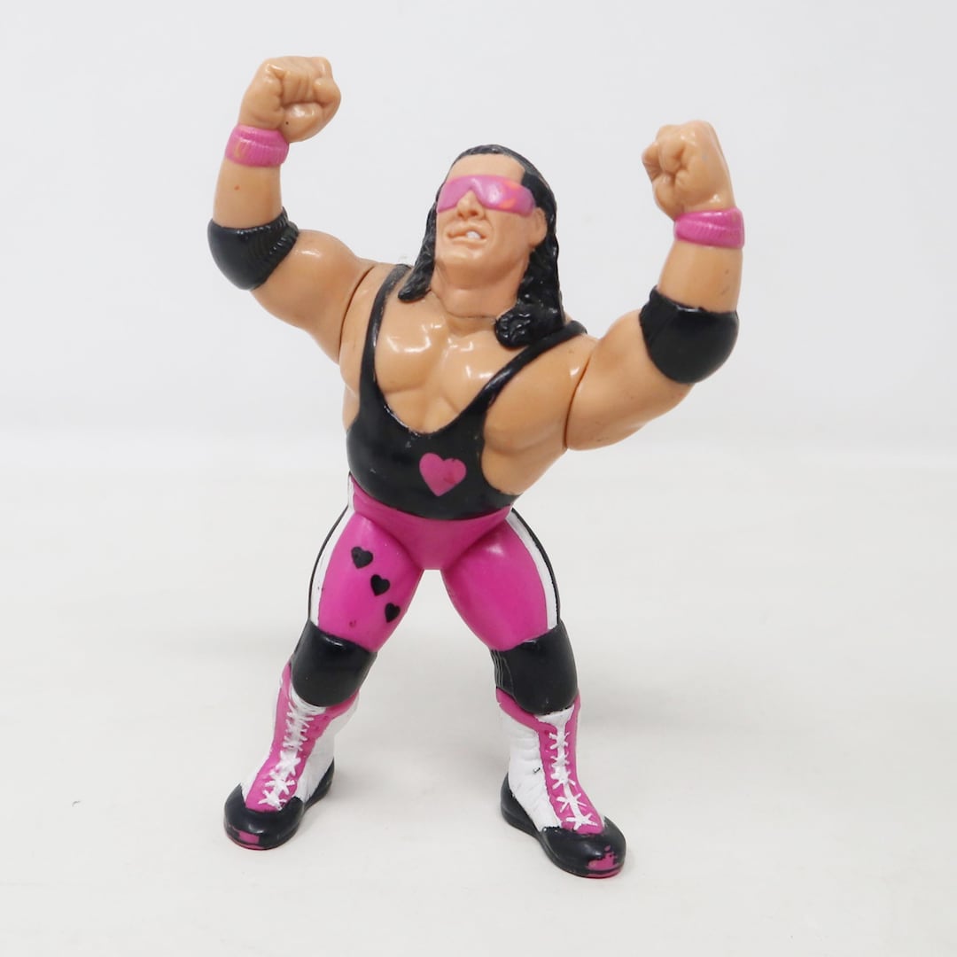Vintage 1992 90s Hasbro WWF Wrestling Series 4 Bret "hitman" Hart With ...