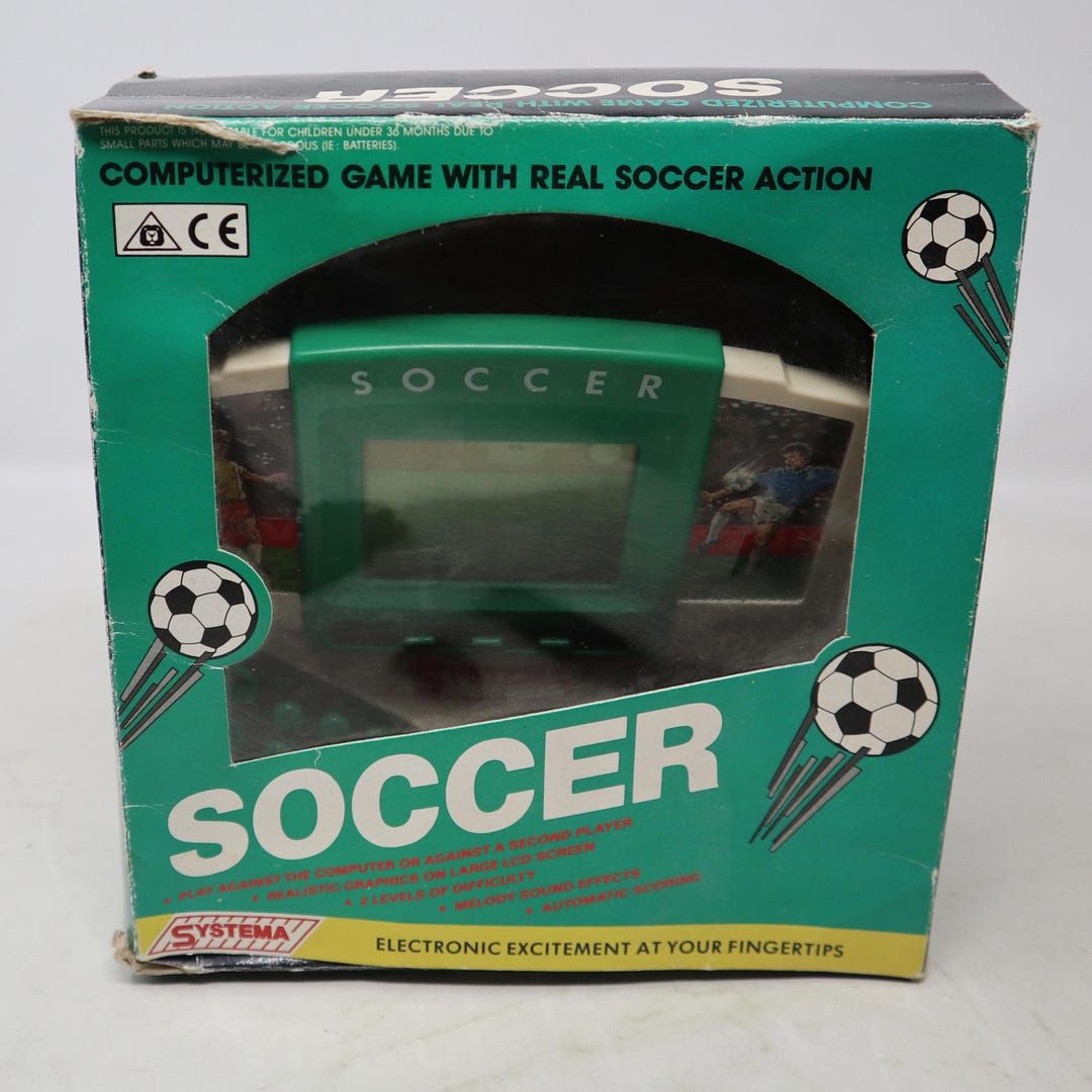 Vintage 1990 90s Systema Soccer Football Electronic Handheld LCD Game ...