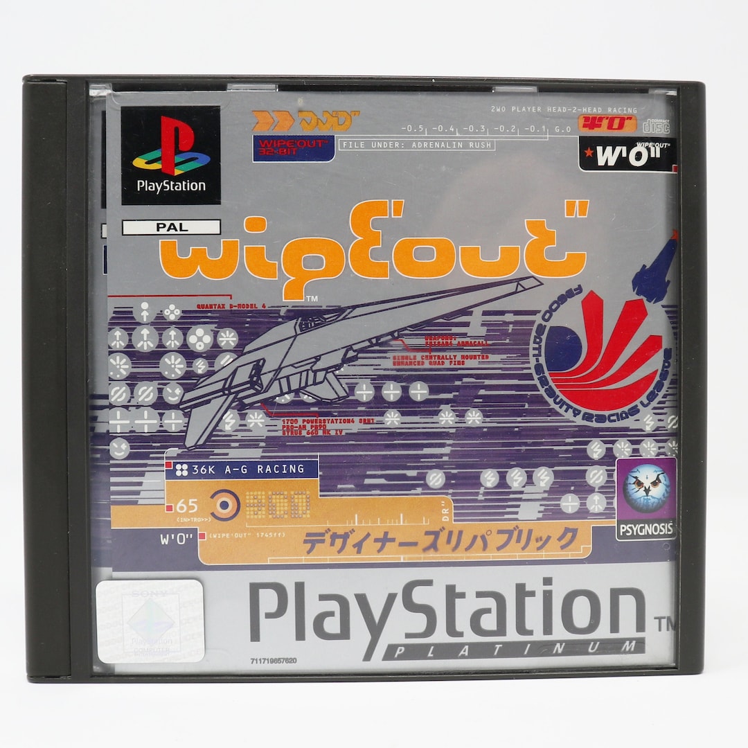 Vintage 1996 90er Jahre Playstation 1 PS1 Wipeout Racing Video Game Pal ...