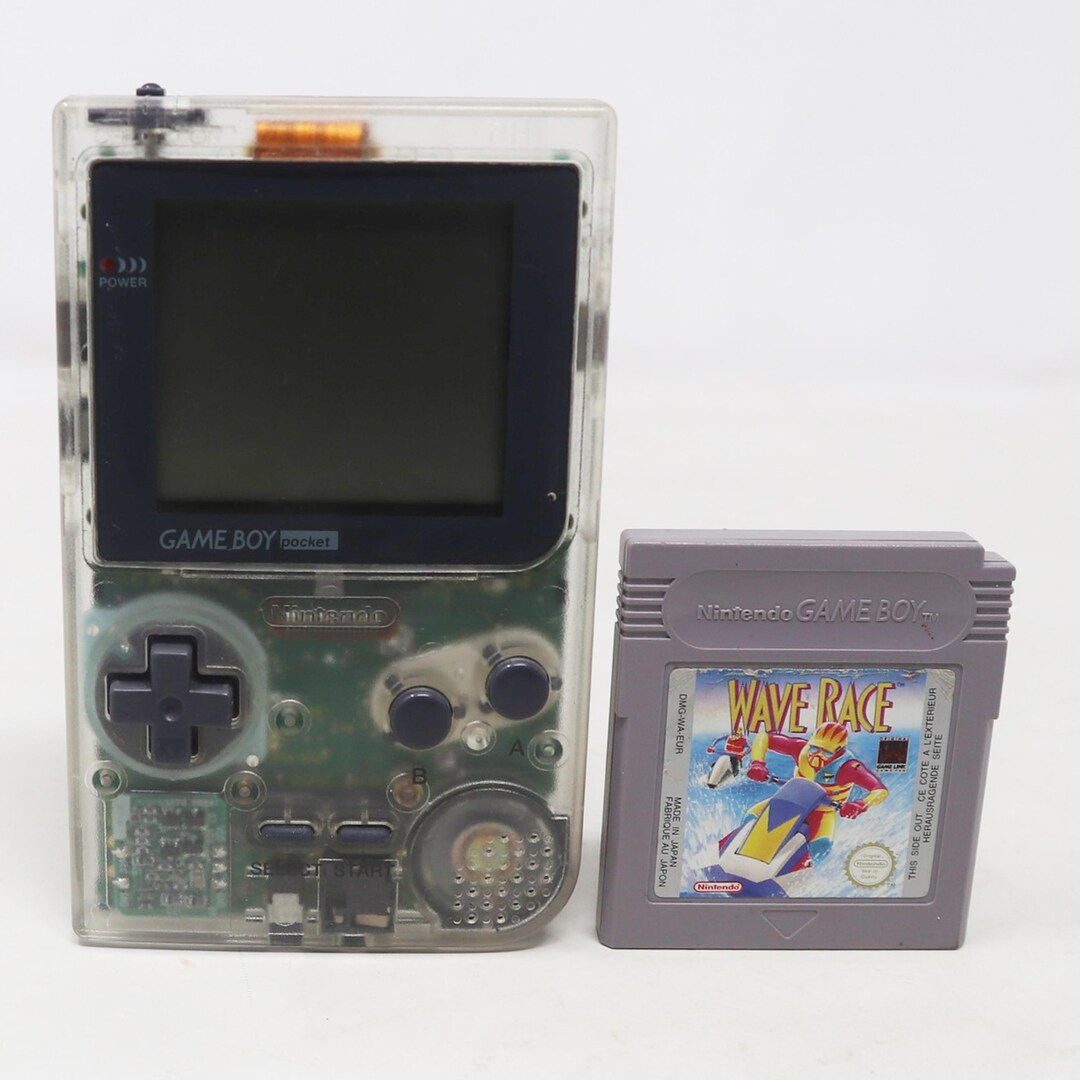 Vintage 1996 90s Nintendo Game Boy Pocket Video Game System Transparent ...