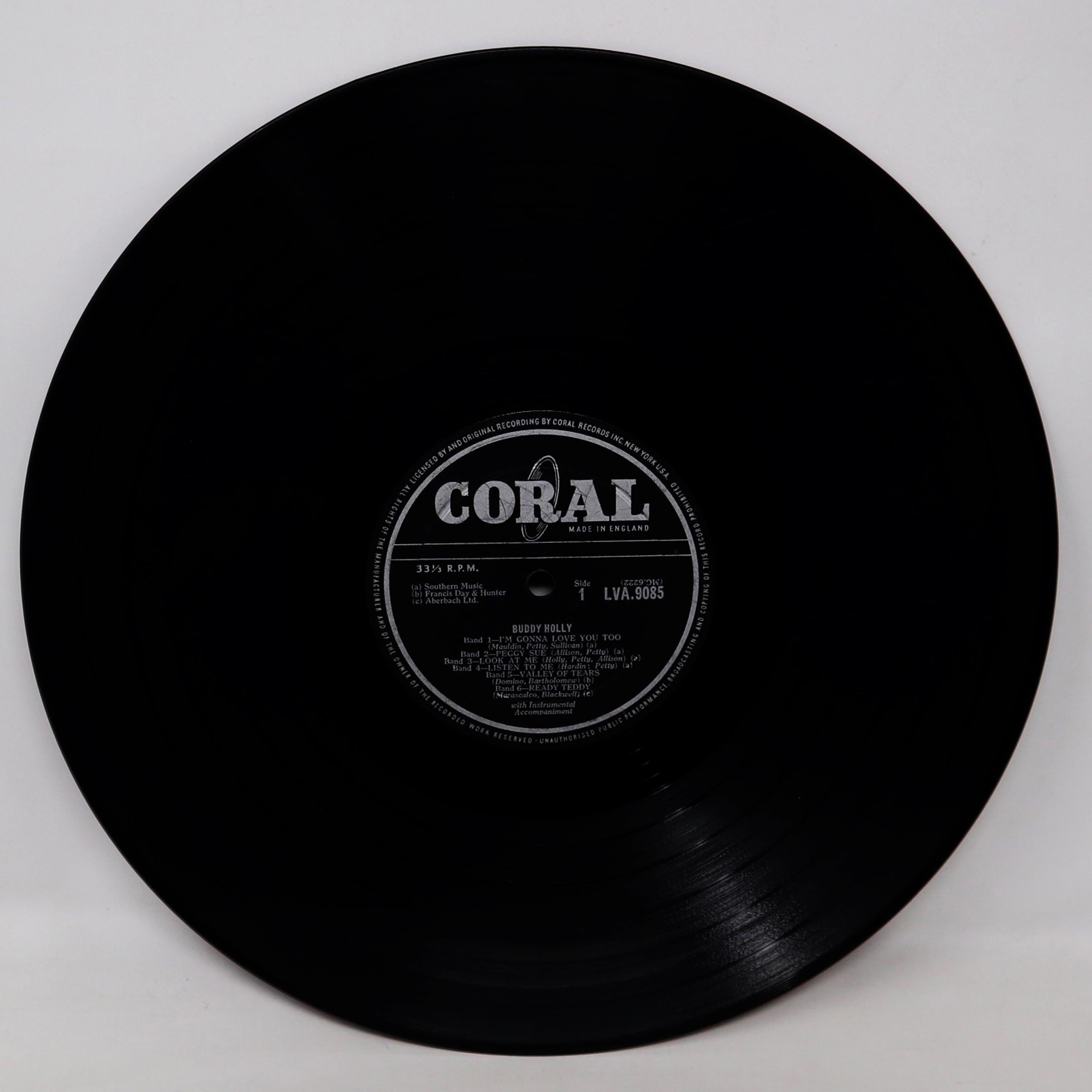 Vintage 1958 50s Coral Records Buddy Holly - Buddy Holly 12" LP Album ...