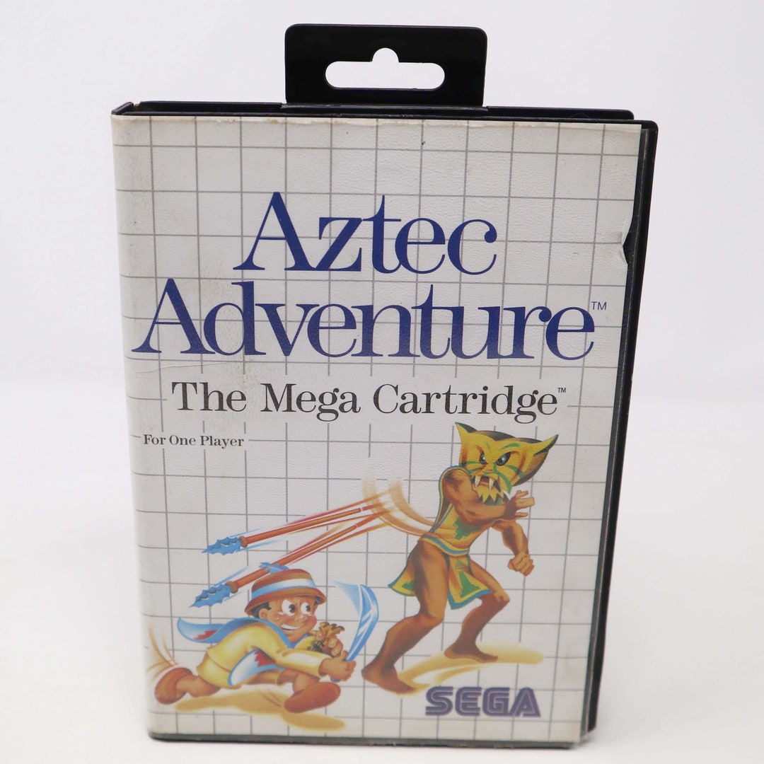 Vintage 1988 80s Sega Master System Aztec Adventure the Mega Cartridge ...