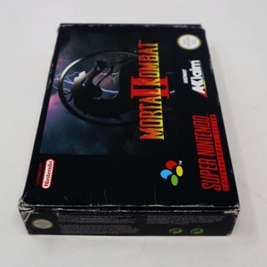 Vintage 1994 90s Super Nintendo Entertainment System SNES Mortal Kombat II 2 Cartridge Video ...