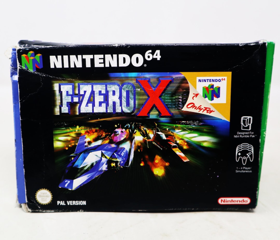 Vintage 1998 90s Nintendo 64 Racing Video Game Boxed Pal 1-4 Players ...
