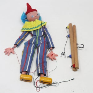 Vintage Pelham Puppets Clown (SS) Hand Made Puppet Marionette (needs ...