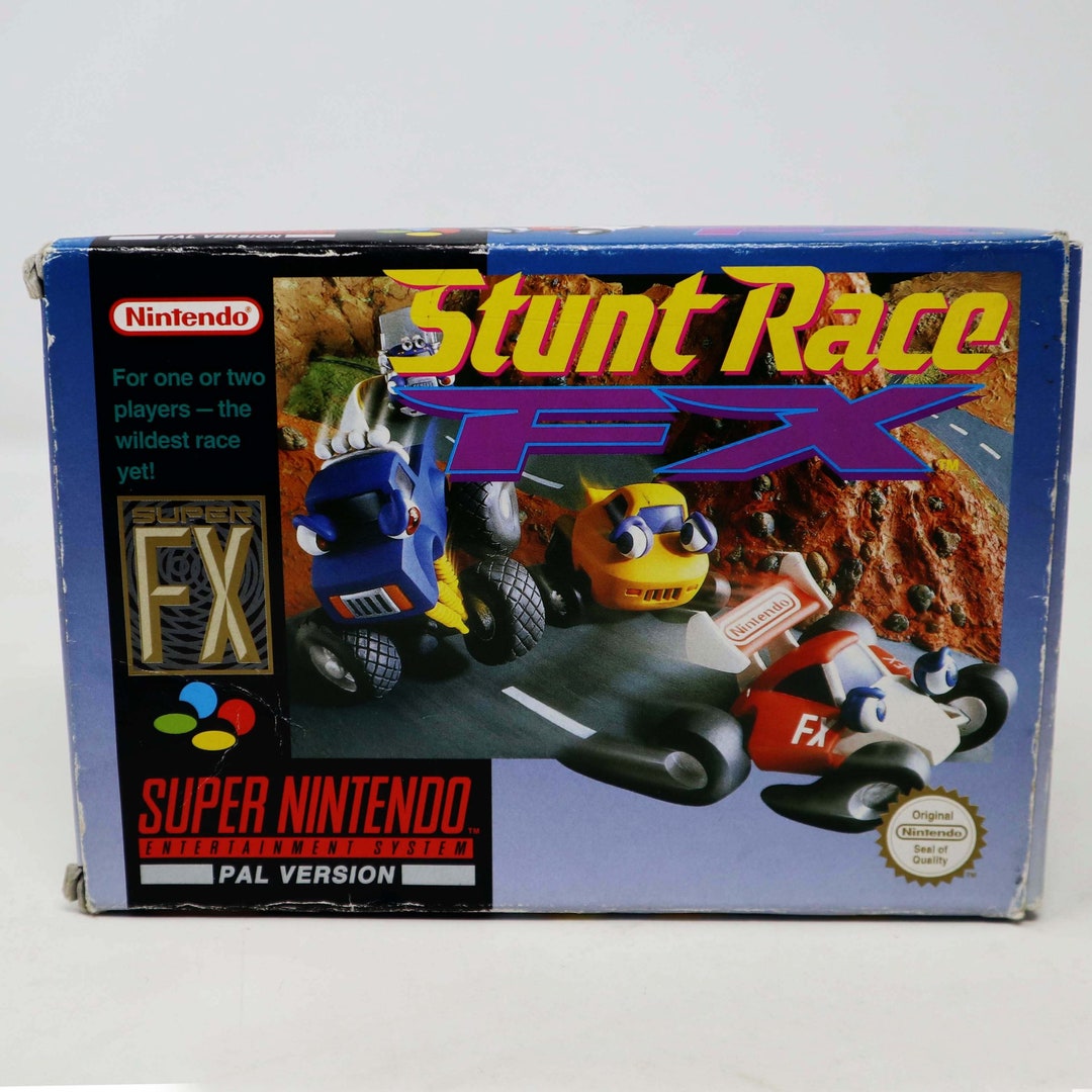 Vintage 1994 90s Super Nintendo Entertainment System SNES Stunt Race FX ...