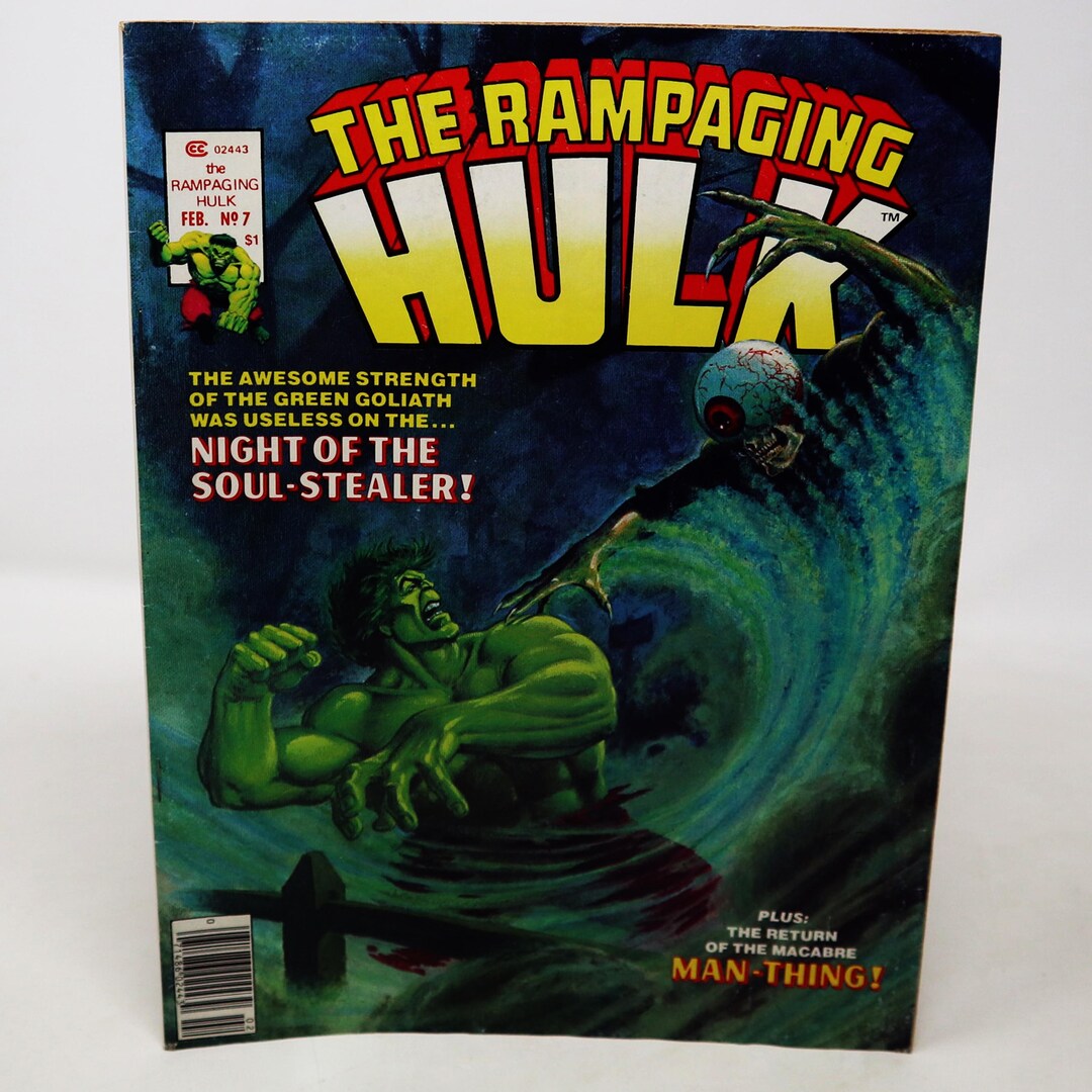 Vintage the Rampaging Hulk Comic Book February No. 7 Issue Rare Retro ...