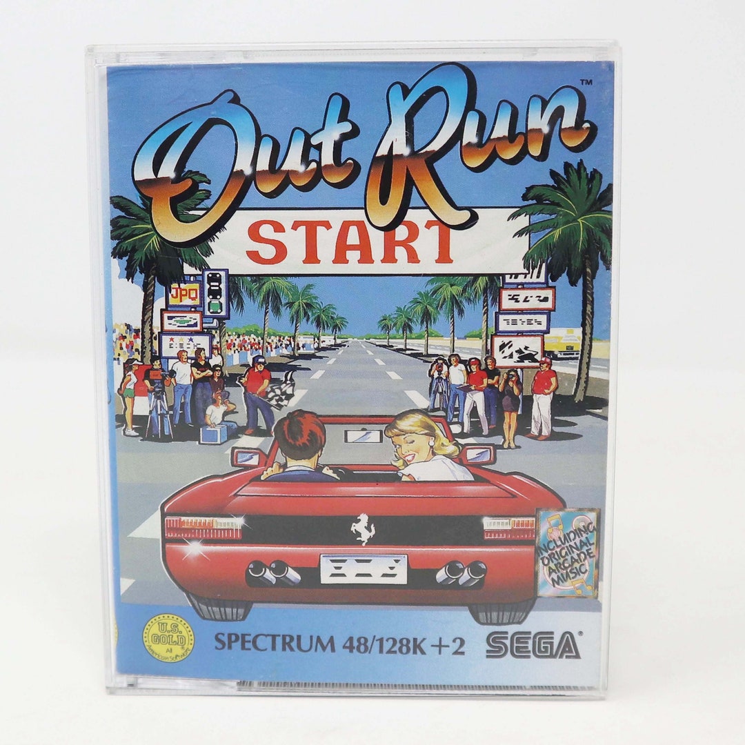 Vintage 1987 80s Spectrum 48K 128K 2 Sega Out Run Arcade Cassette Tape ...