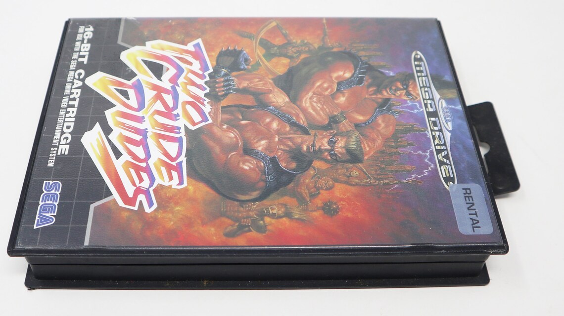 Vintage 1992 90s Sega Mega Drive Megadrive Two Crude Dudes 16-bit ...