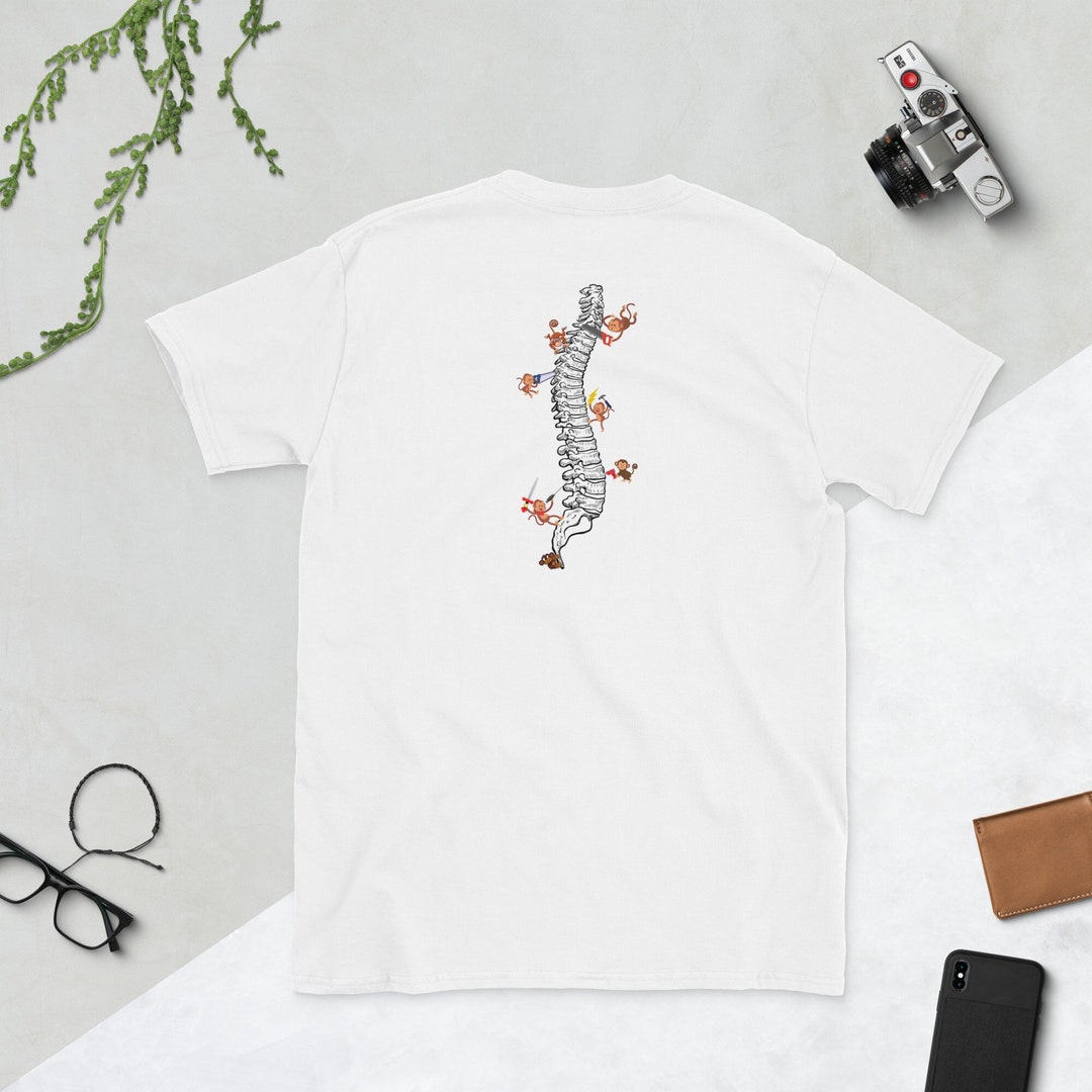 Spine Tee, Spine Shirt, Scoliosis Awareness, Monkey Shirt, Spine Art ...