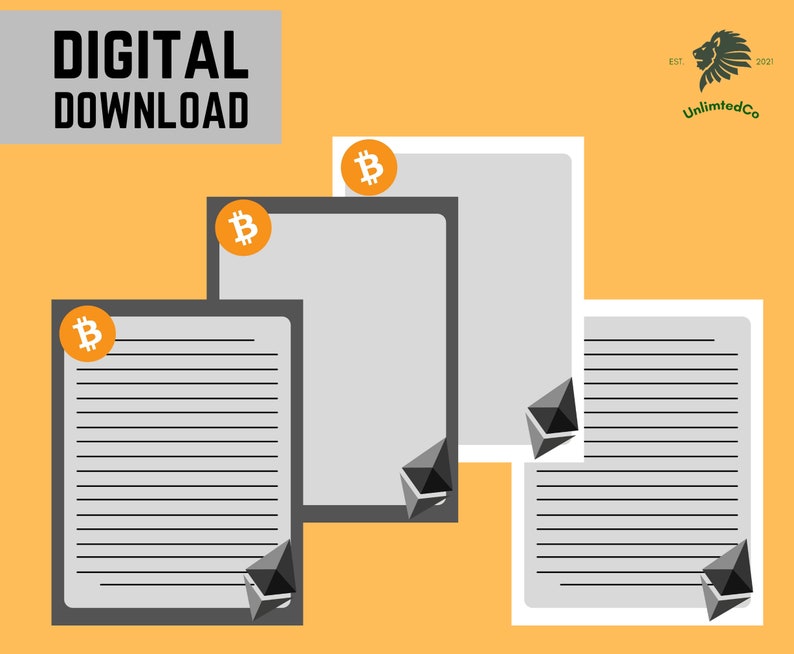 Printable Stationery Set US Letter Size PDF, Instant Download ...