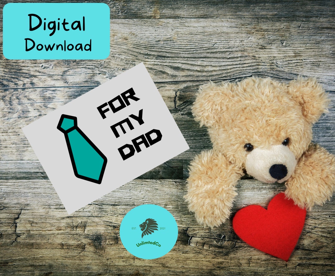 Printable Father's Days Greeting Card Instant Download 7x5 Inch Cards ...