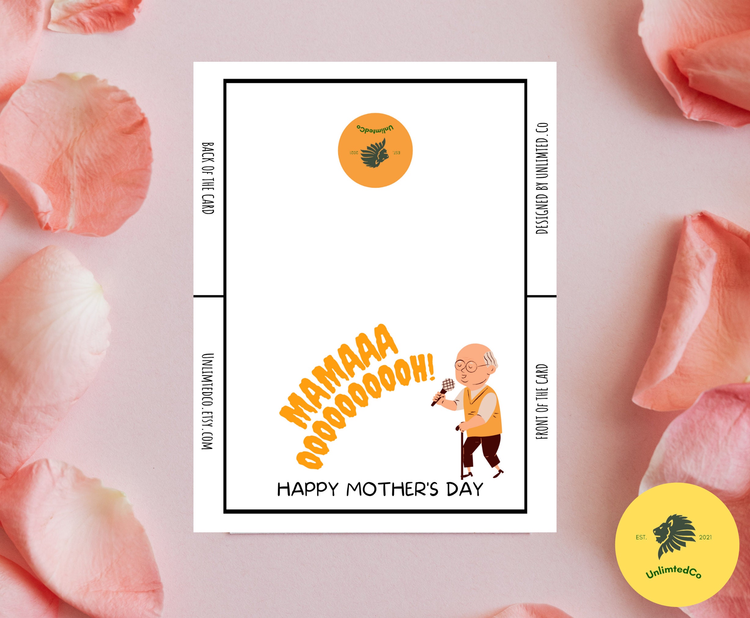 Printable Funny Mother Days Greeting Card Instant Download 7x5 Inch ...