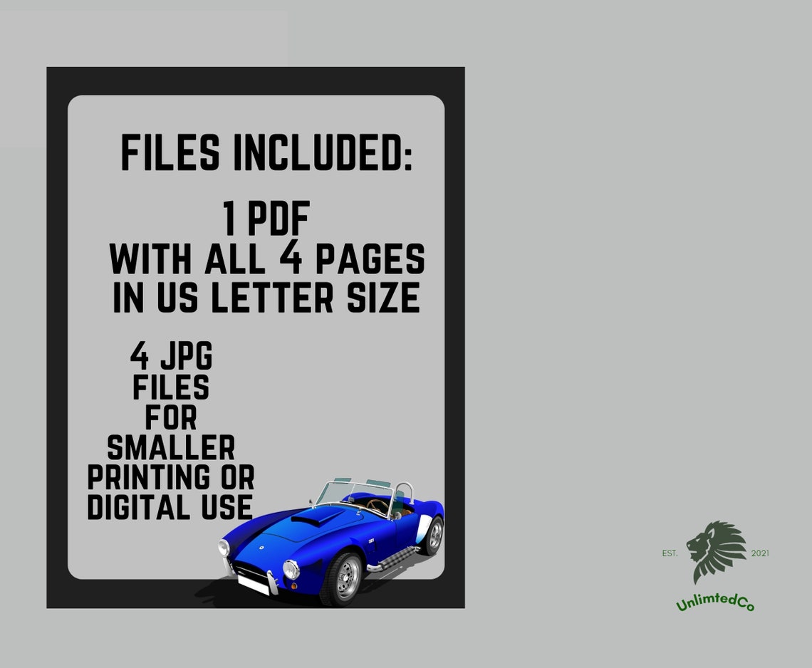 Printable Stationery Set US Letter Size PDF, Instant Download ...