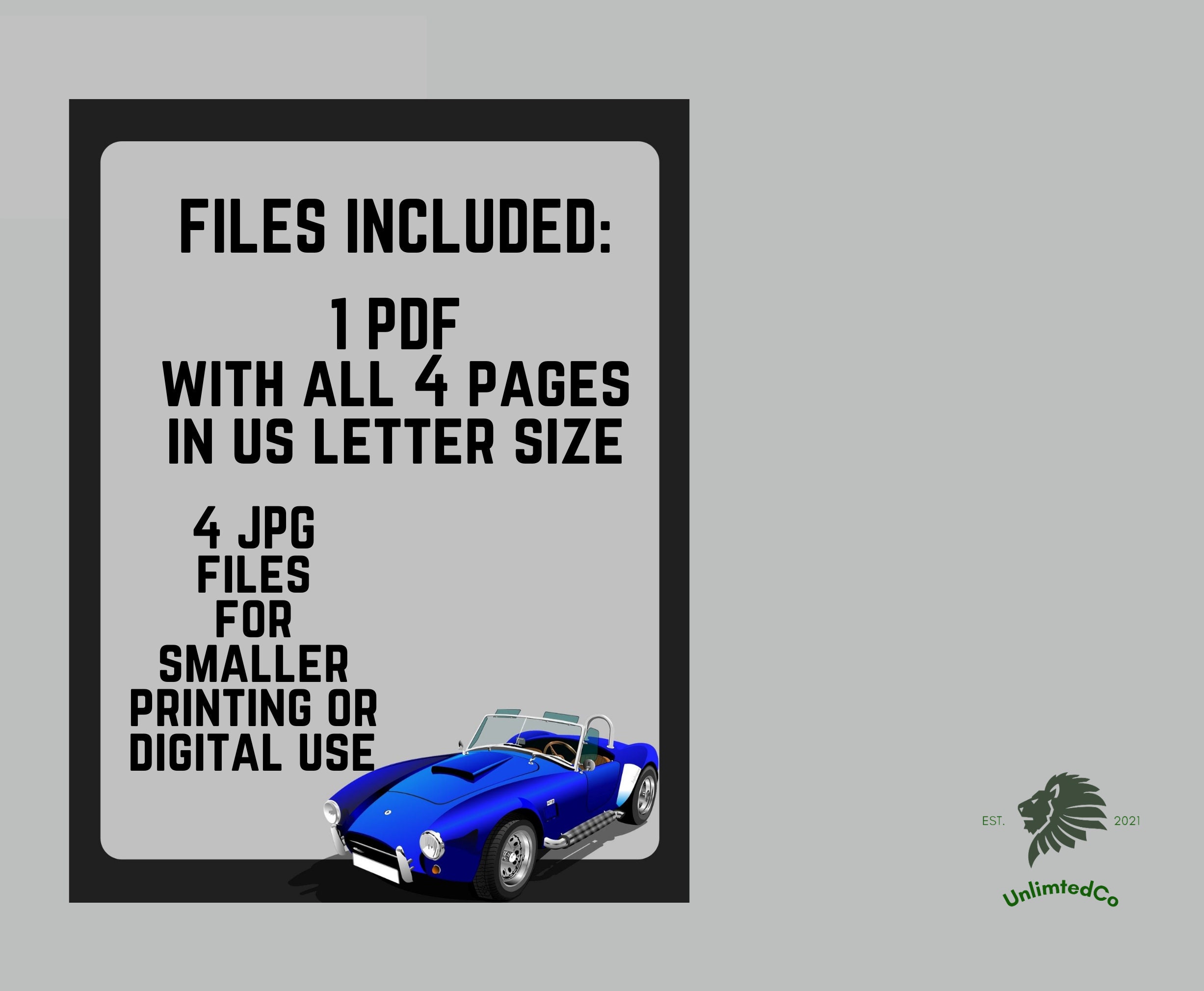 Printable Stationery Set US Letter Size PDF, Instant Download ...