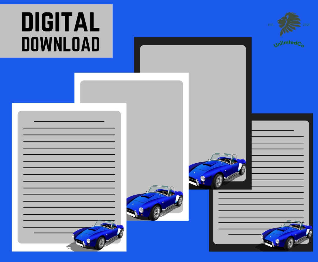 Printable Stationery Set US Letter Size PDF, Instant Download ...