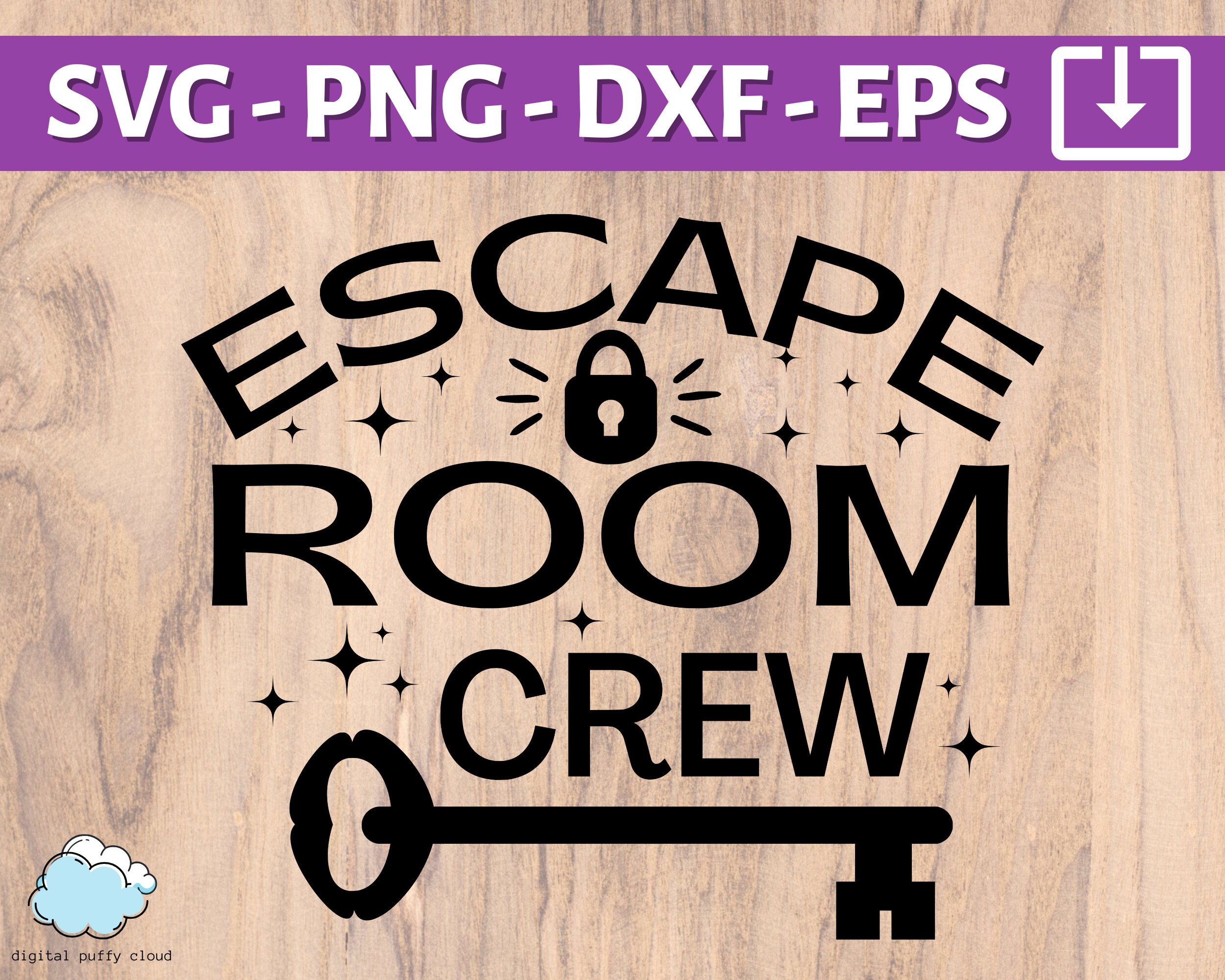 Escape Room Crew SVG for Escape Room Matching Shirts Escape Room Svg ...