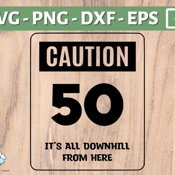 Caution 50th Birthday - Etsy