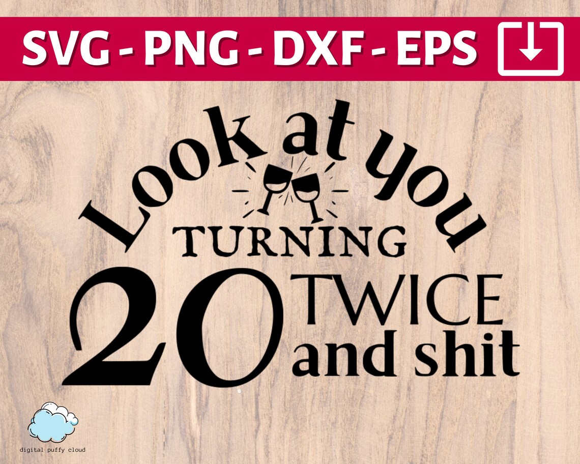 40th Birthday SVG Look at You Turning 20 Twice and Sht SVG - Etsy UK