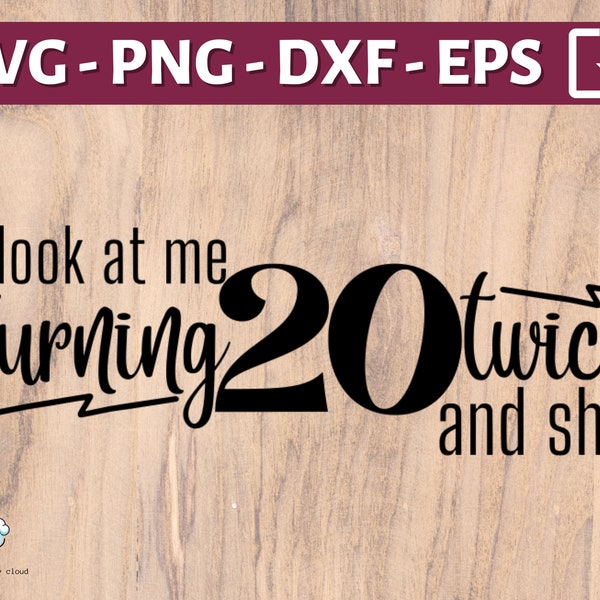 Turning 20 Twice Svg - Etsy