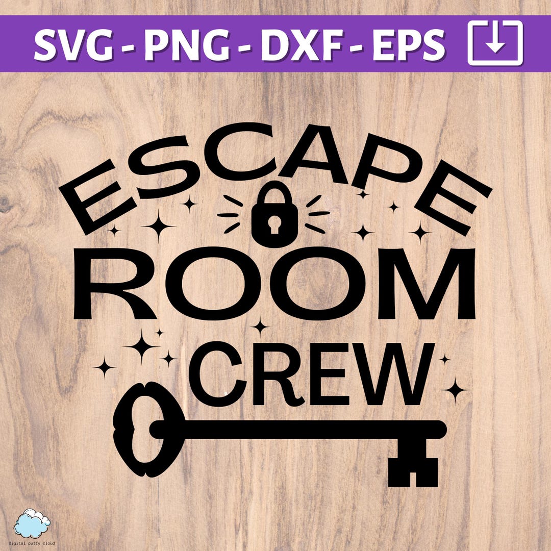 Escape Room Crew SVG for Escape Room Matching Shirts | Escape Room Svg ...