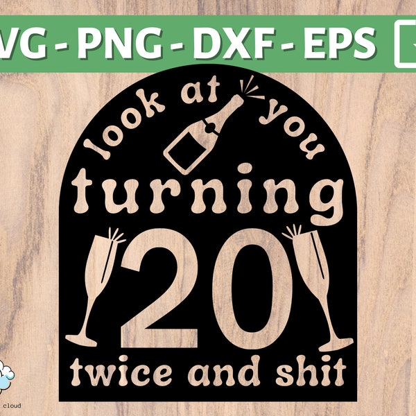 Look at You Turning 20 Twice Svg - Etsy
