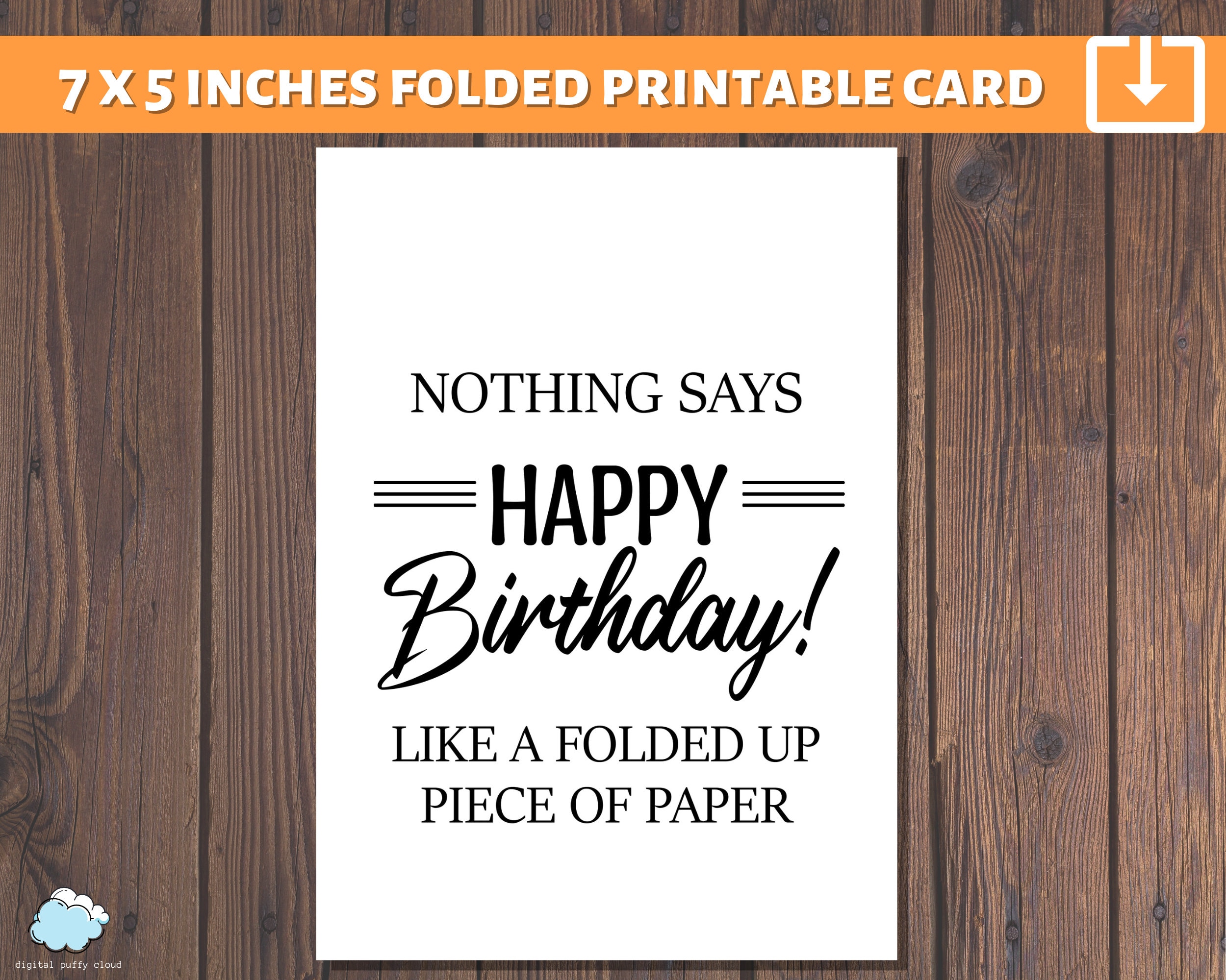 Printable Birthday Card PDF Funny Office Birthday Card - Etsy