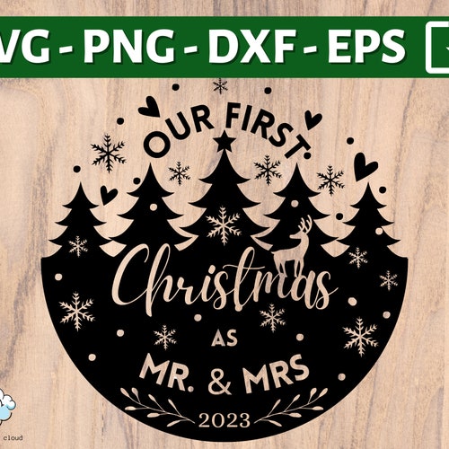 Our First Christmas as Mr and Mrs 2023 SVG Christmas - Etsy