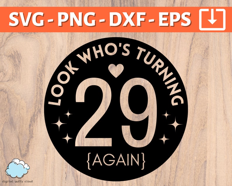 30th Birthday SVG PNG Look Who's Turning 29 Again SVG - Etsy