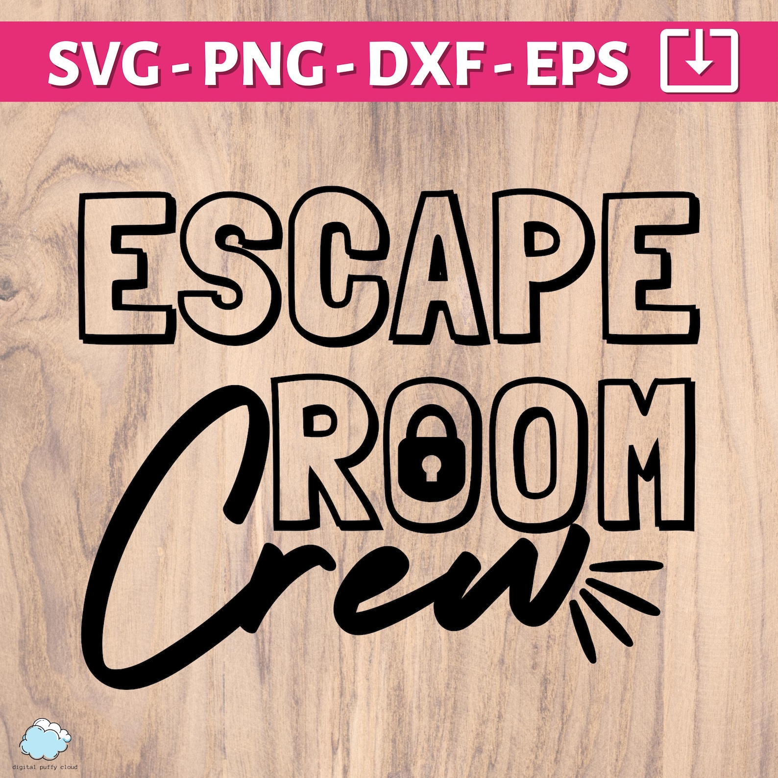 Escape Room Crew SVG for Escape Room Matching Shirts | Escape Room Svg ...